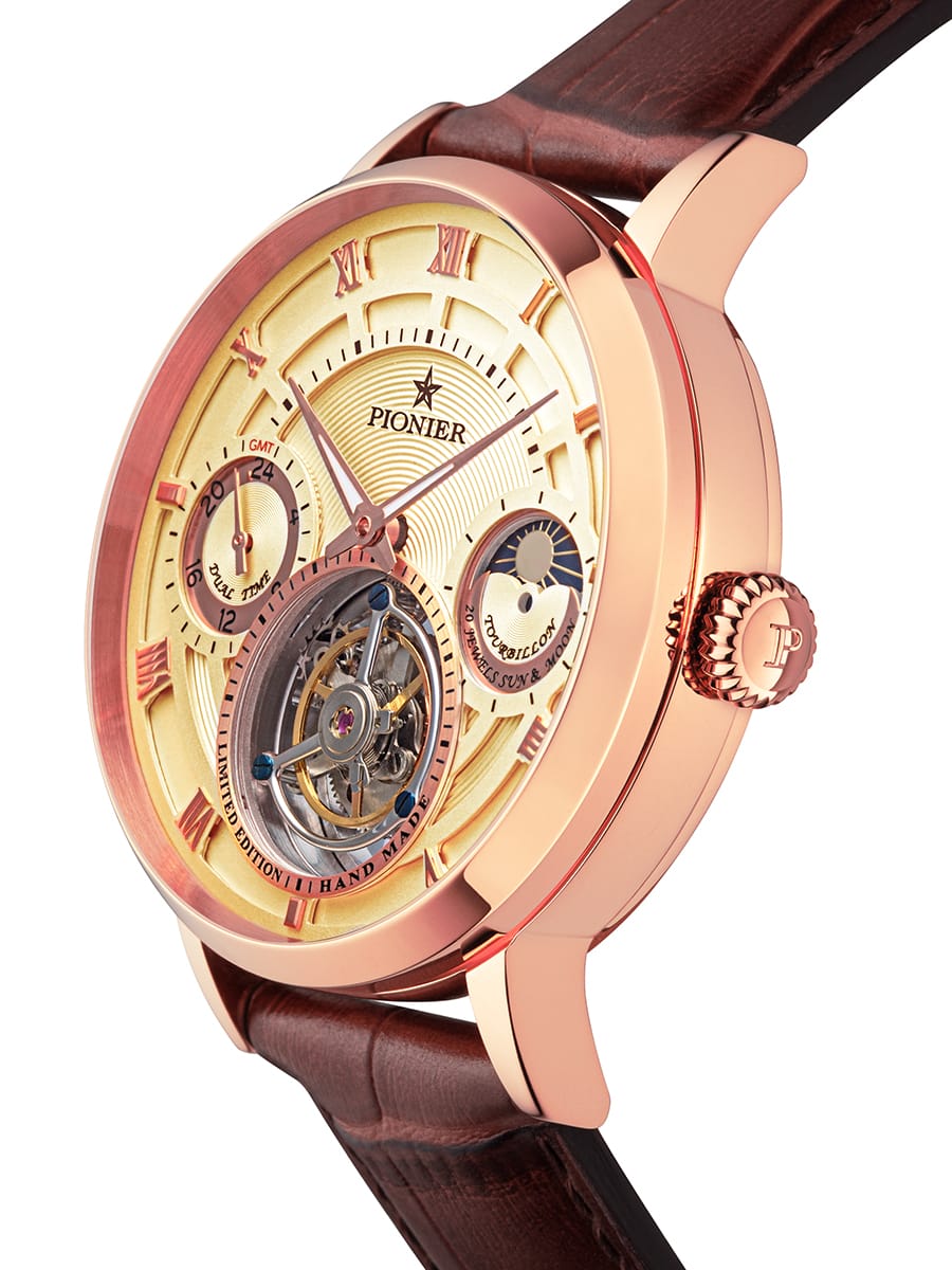 Handmade Lausanne Tourbillon by Pionier Germany - GM-905-5 |Rose ...